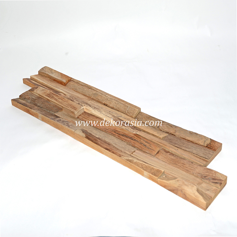 Teak Bark Natural, Wood Wall Cladding for Interior Decoration